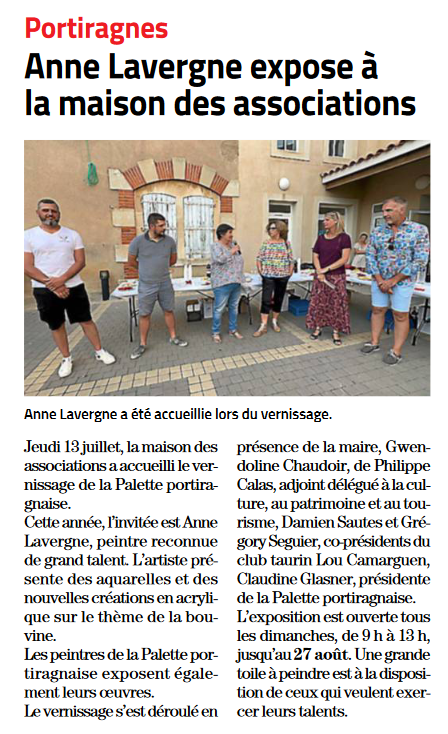 Anne Lavergne, artiste peintre, béziers
